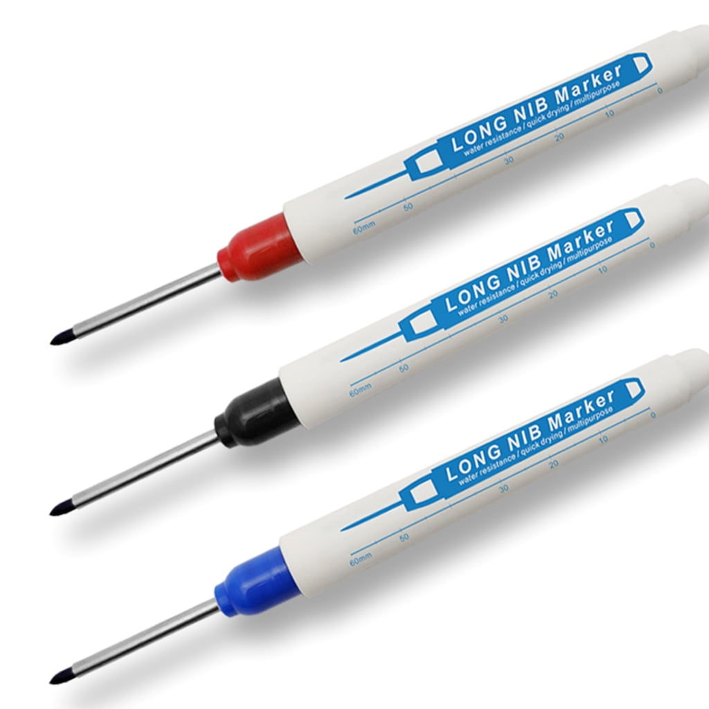 SIEYIO 30mm Deep Hole Marker Long Tip Carpenter Marker Woodworking Tool ...