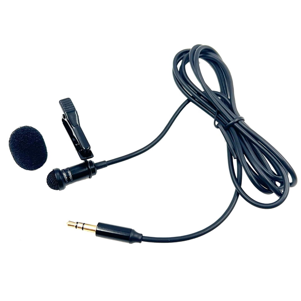 SIEYIO 360°Rotatable Clamp 3.5mm Lavalier Clip-on Microphone for Easy ...
