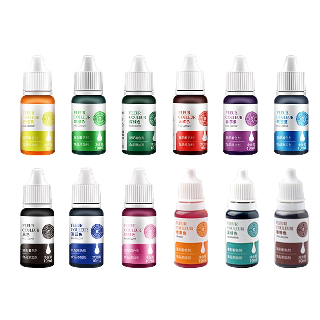 SIEYIO 4/12/6pcs 10mL Food Coloring Set DIY Cake Decorating Tools ...