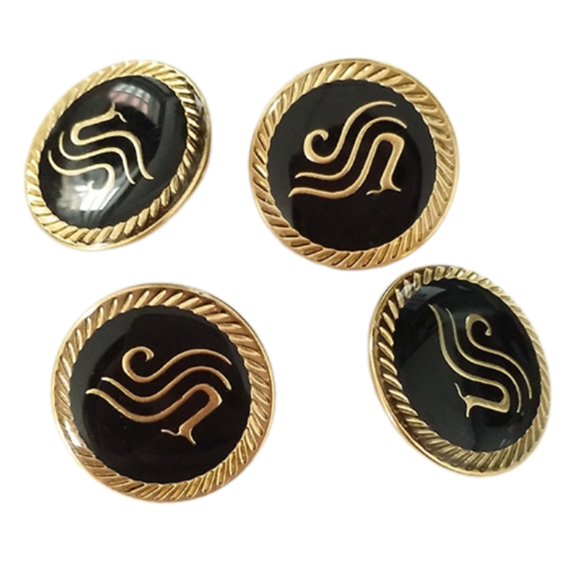 SIEYIO 4 Pcs Alloy Dress Buttons Airport Uniform Buttons Craft Buttons ...