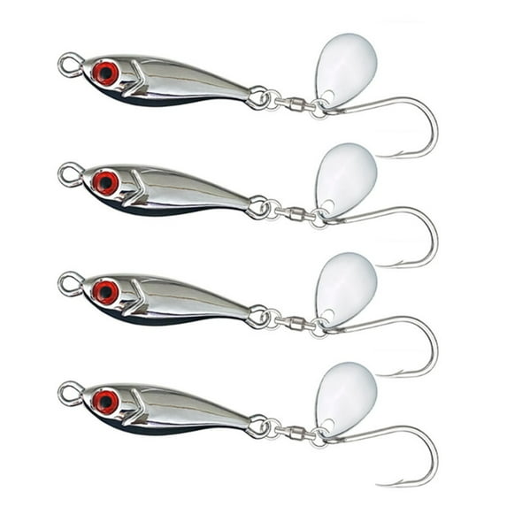 SIEYIO 4Pcs Hard Baits Jigging Lure Cast Fishing Artificial Baits Metal ...