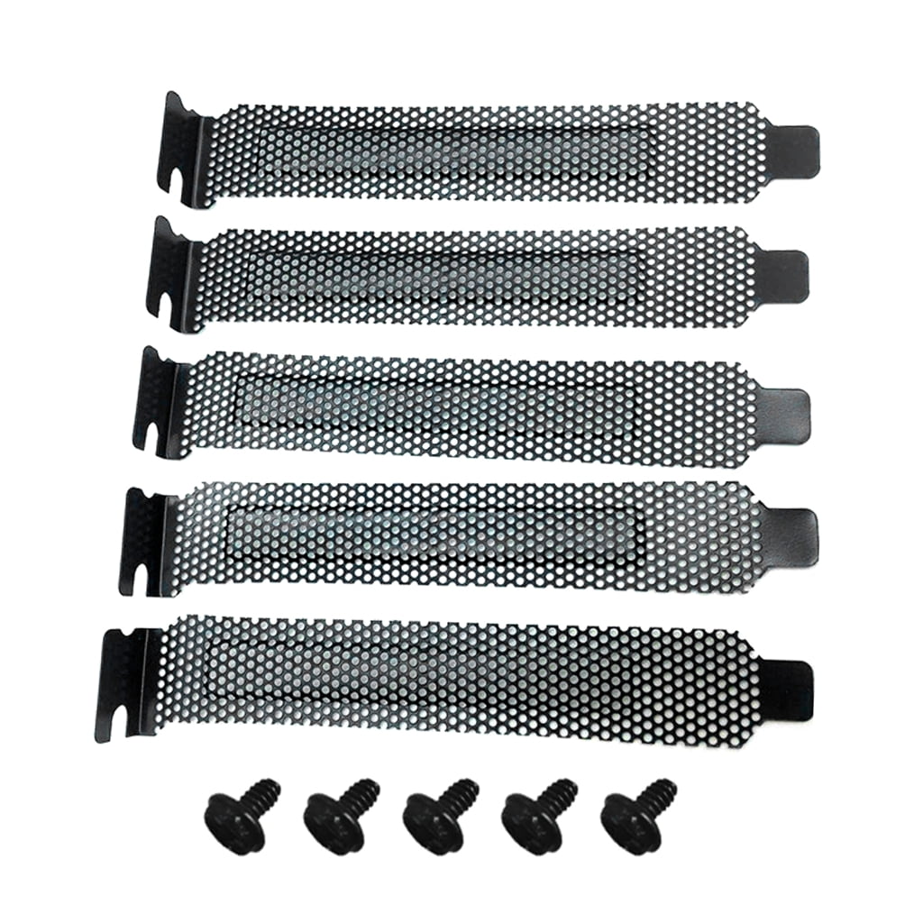 SIEYIO 5 Pieces PCI Slot Cover Hard Steel Dust Filter Blanking Plate ...