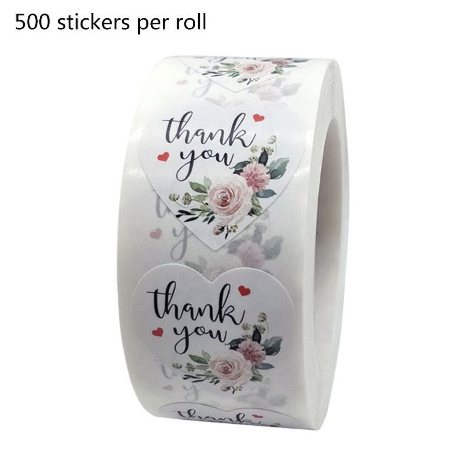 SIEYIO 500pcs Heart Thank You Stickers Gold Foil Seal Label ...