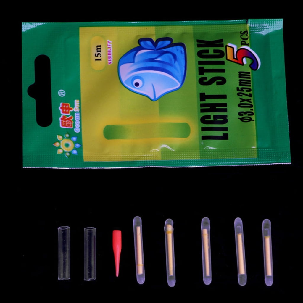SIEYIO 5Pcs Fishing Fluorescent Lightstick Float Light Night Clip On ...