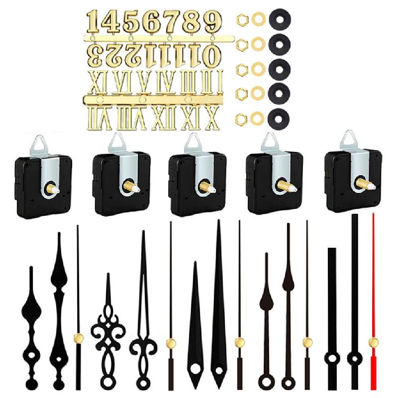 SIEYIO 5Pieces Quiet Quartzs Clock Movement Mechanism Kits with Hands ...