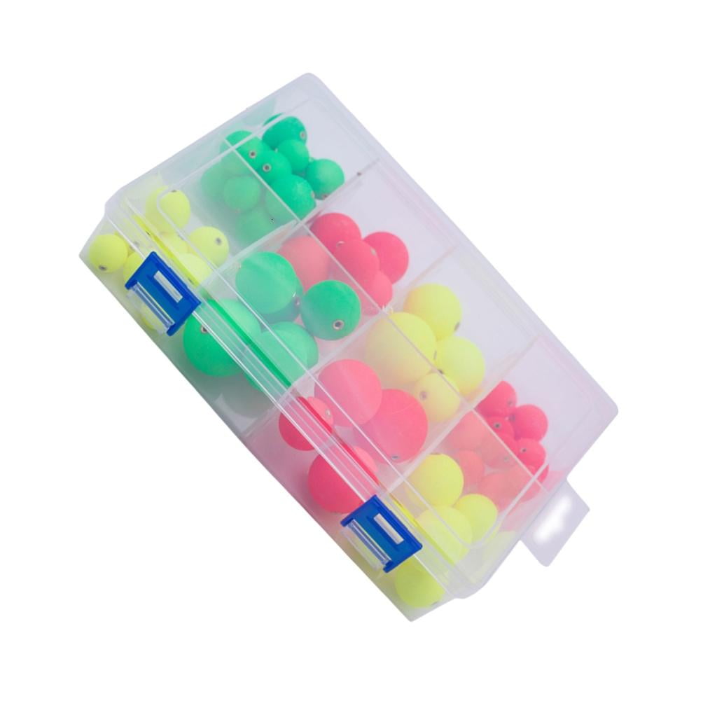 SIEYIO 60Pcs Fishing Float Set Plastic Round Shape Water Bubble Float ...