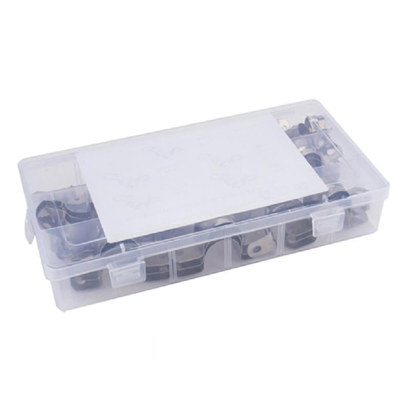 SIEYIO 60Pcs Stainless Straps Clamps Saddles Clip Shaped Pipe Clamps ...