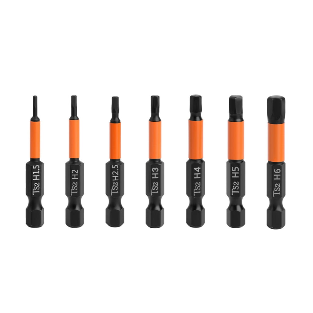 SIEYIO 7Pcs Ball End Hex Screwdriver Bit Set 50mm Length SAE andMetric ...