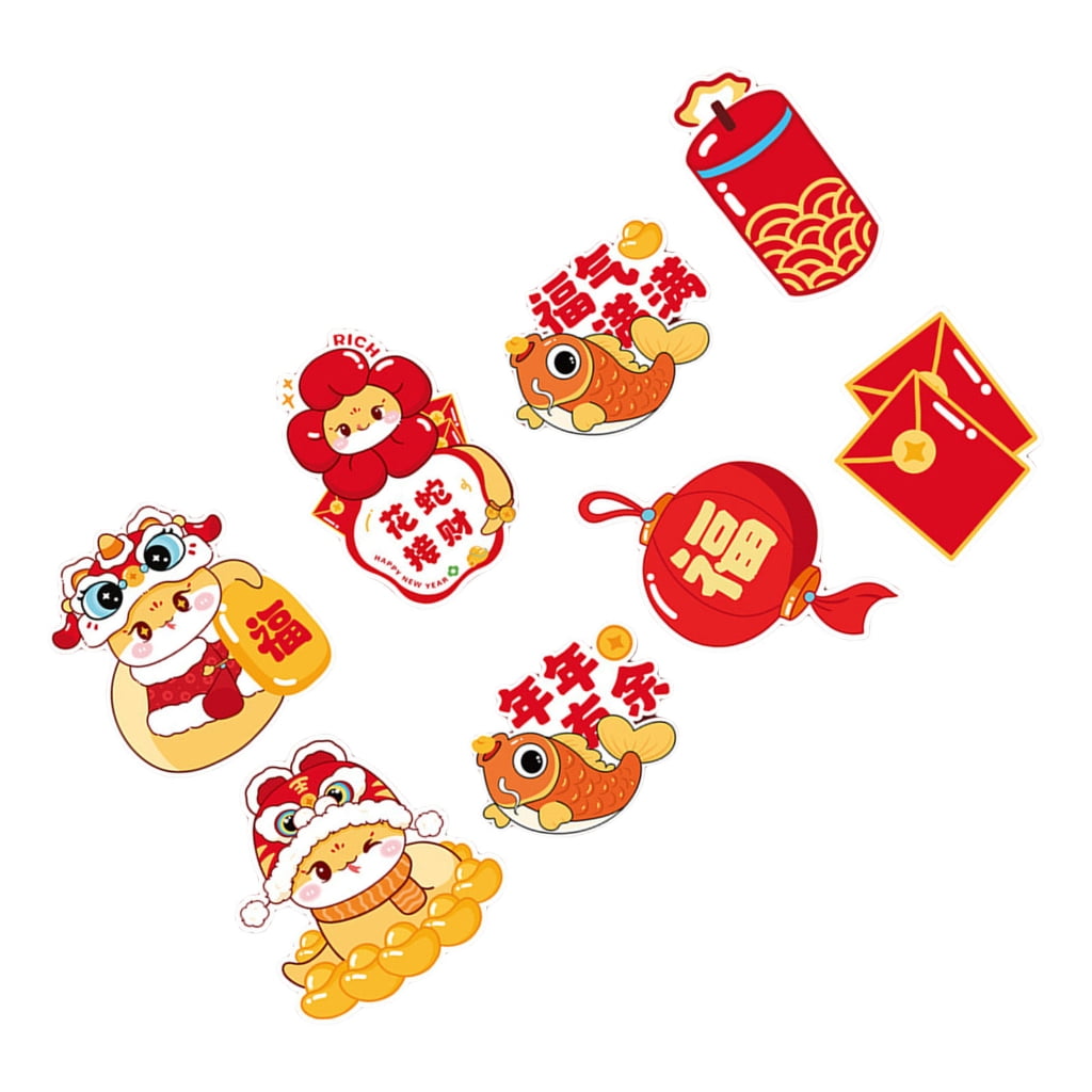 SIEYIO 8Pcs 2025 Snake Year Theme Cartoon Refrigerator Magnets Set ...