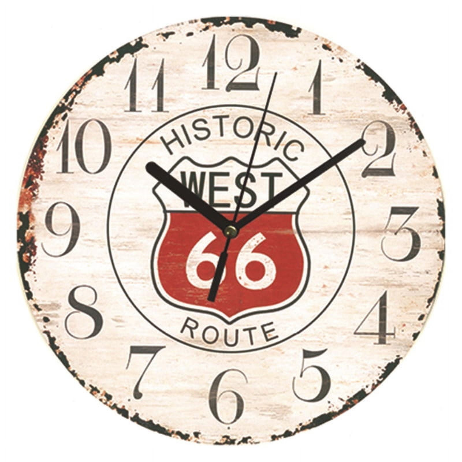 SIEYIO 9 Inch Silent Non-Ticking Wooden Wall Clocks Battery Operated ...