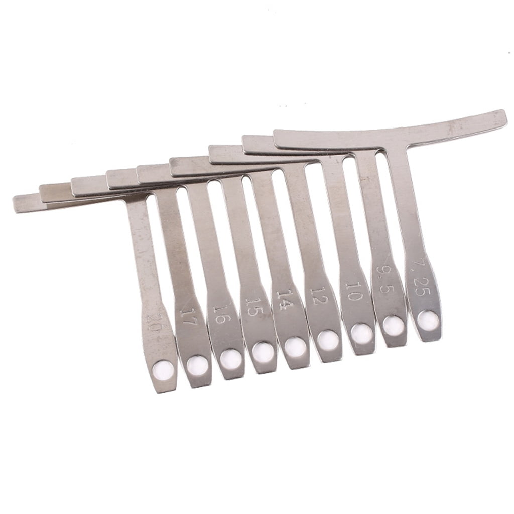 SIEYIO 9 Pcs Understring Radius Gauge Universal Guitar Measuring Tools ...