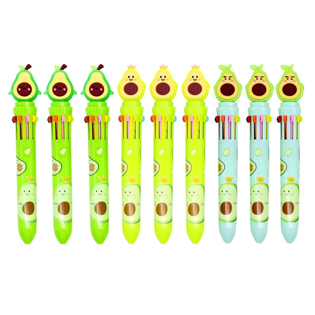 SIEYIO 9Pcs Cartoon Colored Ballpoint Pen 8 Different Colors Funny ...