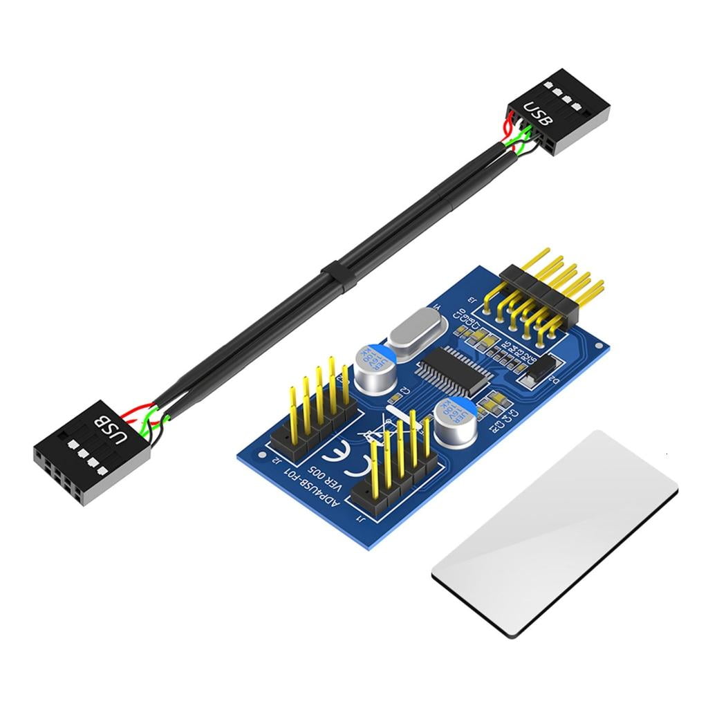 SIEYIO 9Pin USB Header Female 1 to 2 Female Extension Cable Card ...