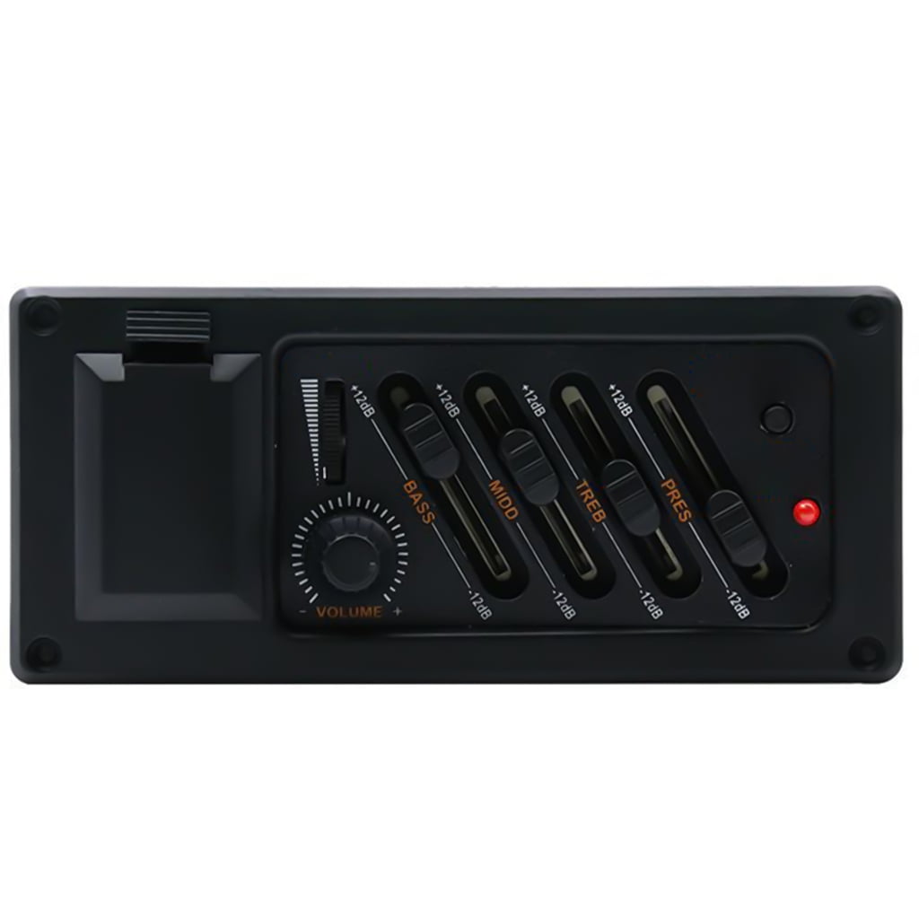 SIEYIO Acoustic Guitar Pickup Electric Box Pickup 4-Bands Equalizer ...