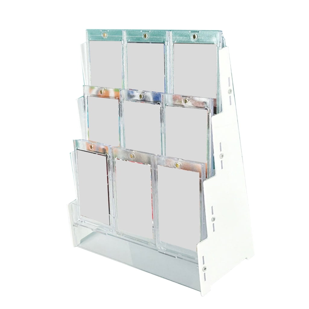 SIEYIO Acrylic 3 Tiers Trading Card Display Stand Clear Graded Card ...