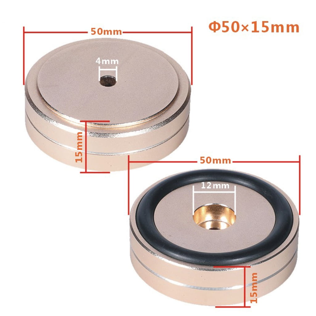 SIEYIO Aluminum Isolation Feet Pad Shock Absorbing Amplifier Stabilizer ...