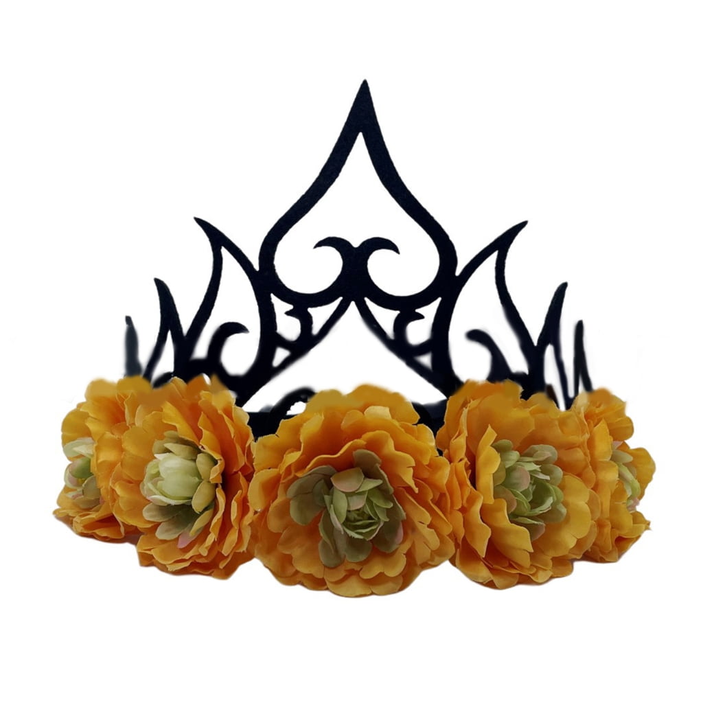 SIEYIO Artificial Flower Headpiece Dynamic Color Headdress Adjustable ...