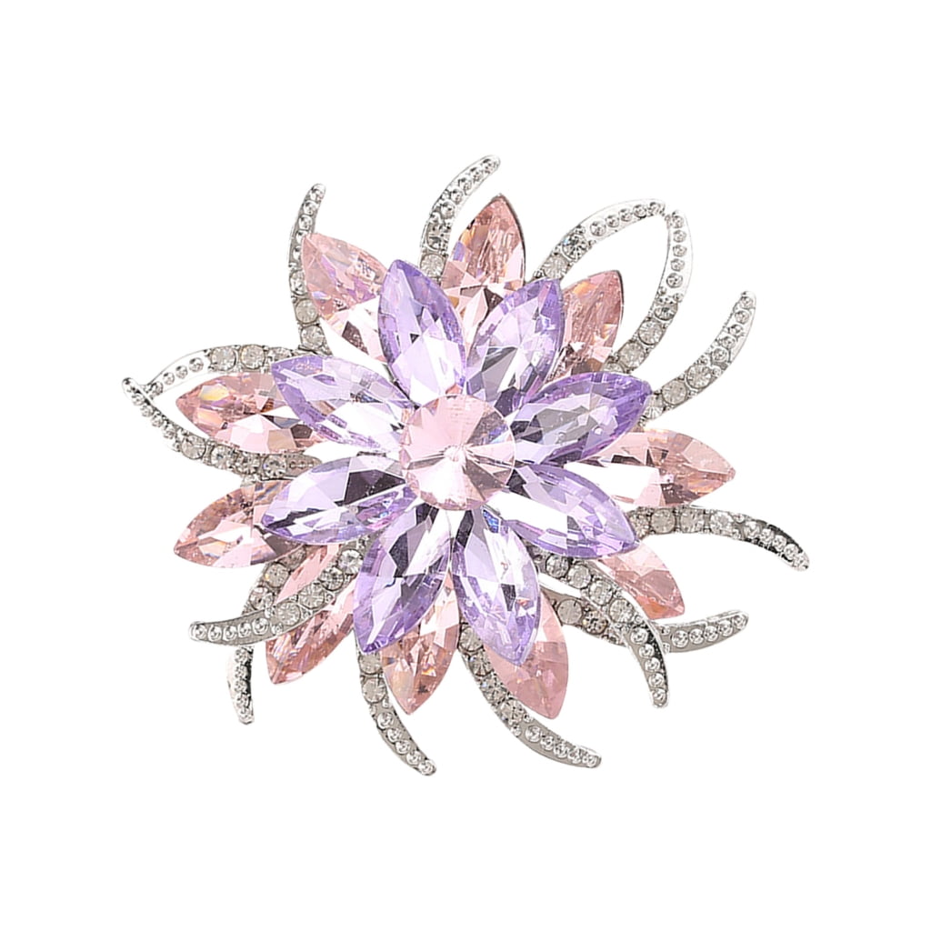 SIEYIO Artistics Crafted Two Tiers Flower Brooch Featuring Marquise ...