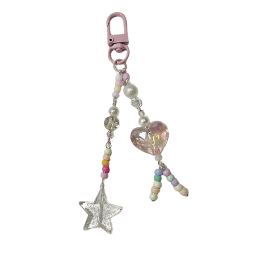 SIEYIO Beaded Bag Charm Colorful Keyring Elegant Keychain Personalized ...