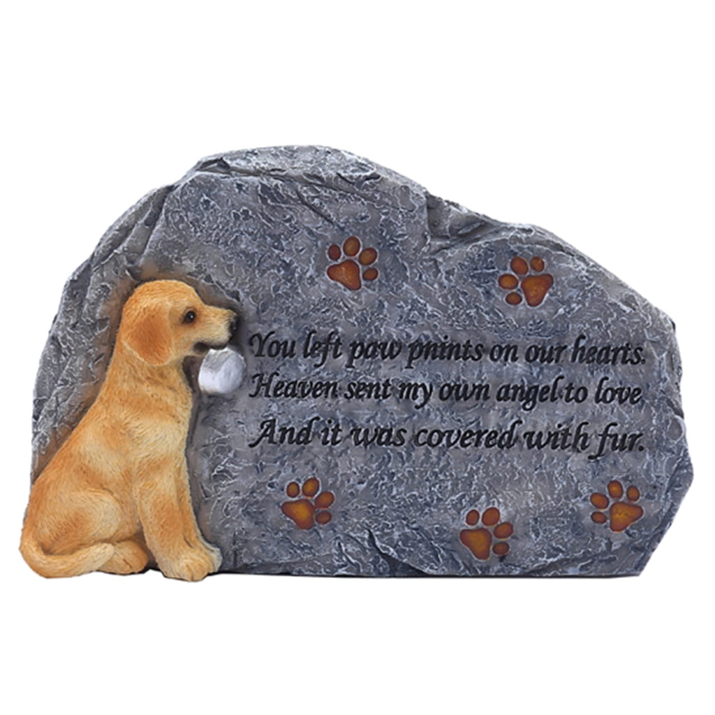 SIEYIO Beautiful Pet Memorial Decoration Resin Grave Stone Pet Memorial ...