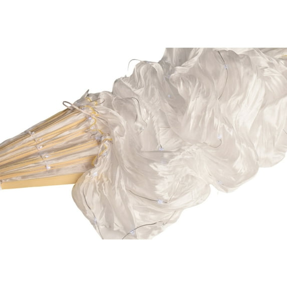 SIEYIO Belly Dance LED Fan Veil Hand Made Silk Fan 1.8m Long Bamboos ...