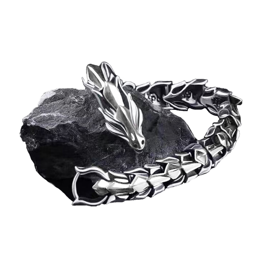 SIEYIO Biker Dragon Scale Bracelet Dragon Link Chain Wristband Dragon ...