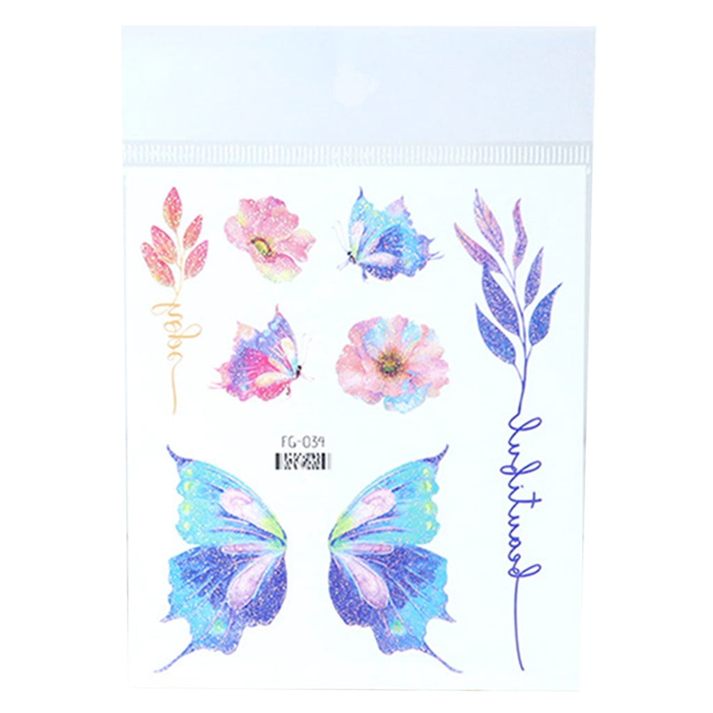 SIEYIO Body Stickers Waterproof Butterfly Temporary Tattoos Fake ...