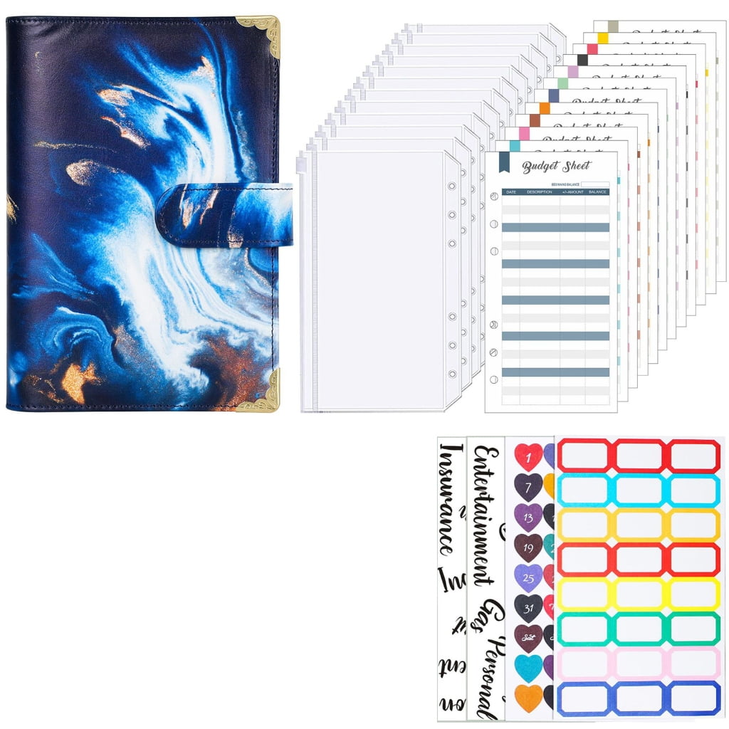 SIEYIO Budget Binder with 12 Binder Cash Envelopes, 12 Budget Sheets ...