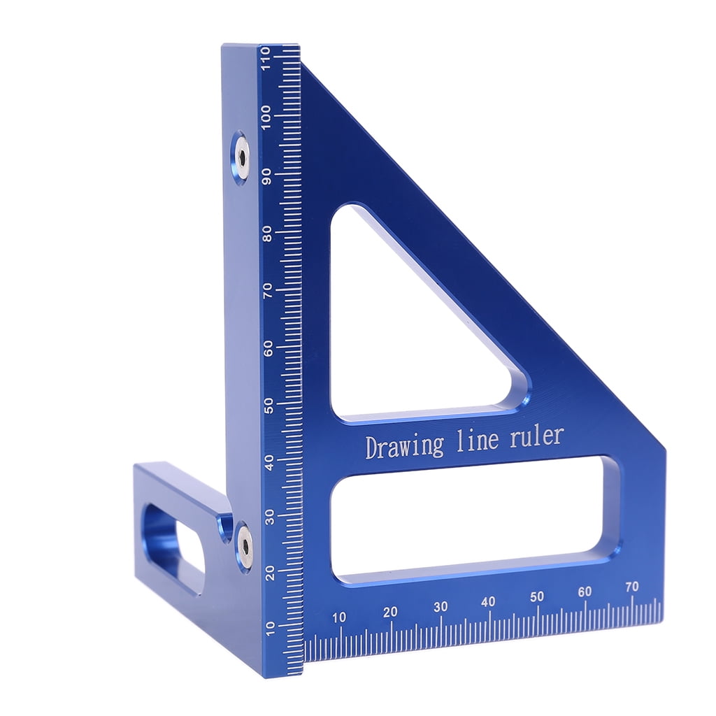 SIEYIO Carpenter for Triangle Ruler Aluminum Alloy Scale Ruler 45/90 ...