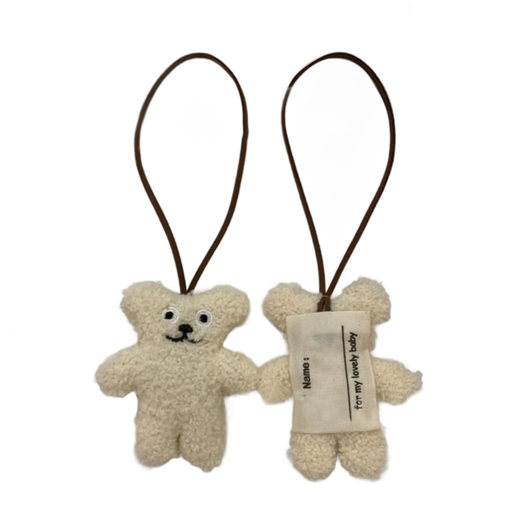 SIEYIO Cartoon Bear Name Tag Keychain Bag Backpack Pendant for Boy Girl ...