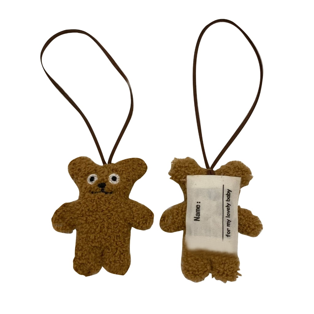 SIEYIO Cartoon Bear Name Tag Keychain Bag Backpack Pendant for Boy Girl ...