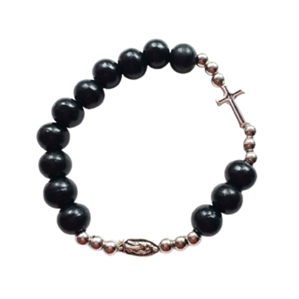 SIEYIO Catholic Cross Finger Chain Vintage Rosary Baptism Rosaries ...