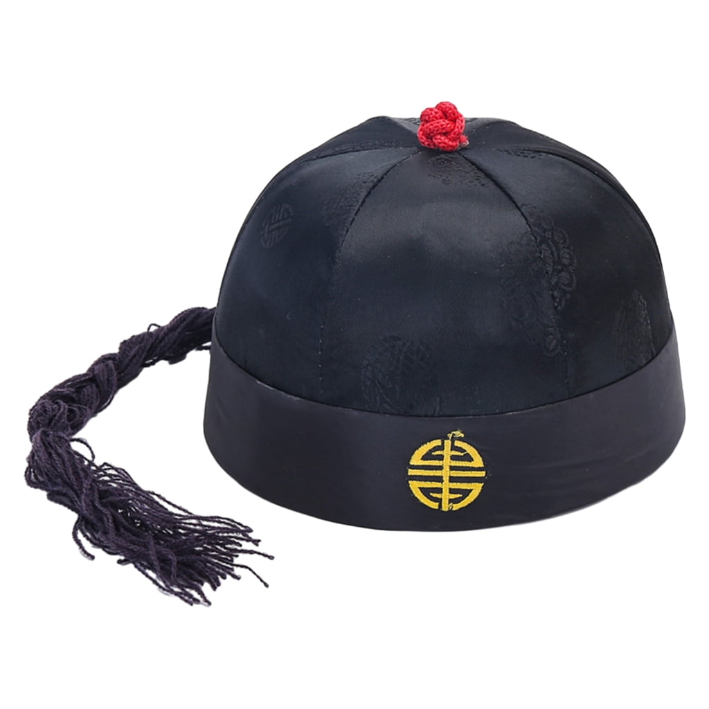 SIEYIO Chinese Emperors Hat with Braids for Chinese Themed Parties and ...