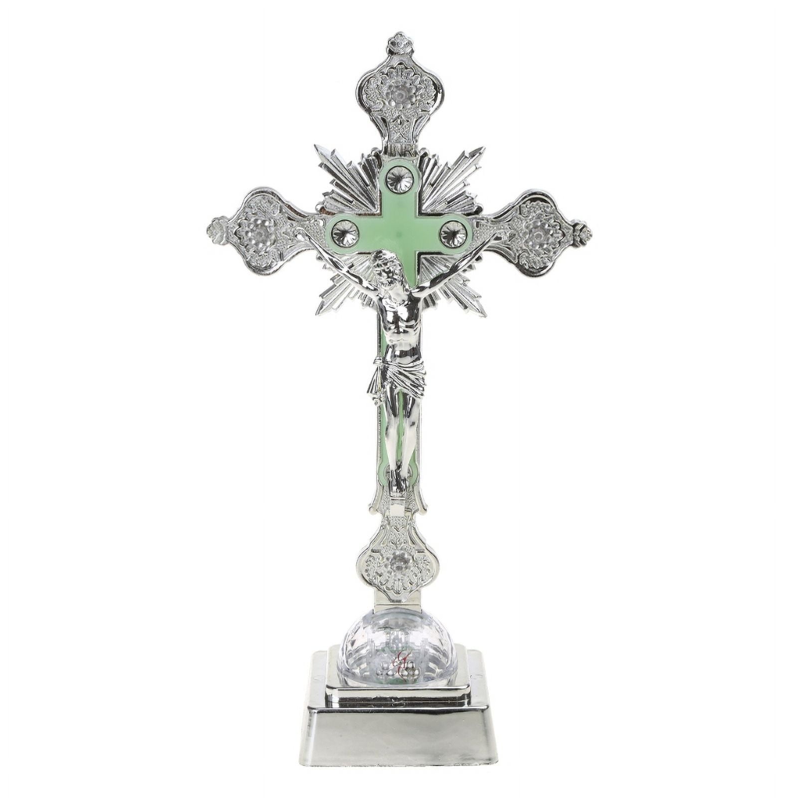 SIEYIO Church Relics Figurines Night Light Crucifix Jesus Christ on the ...