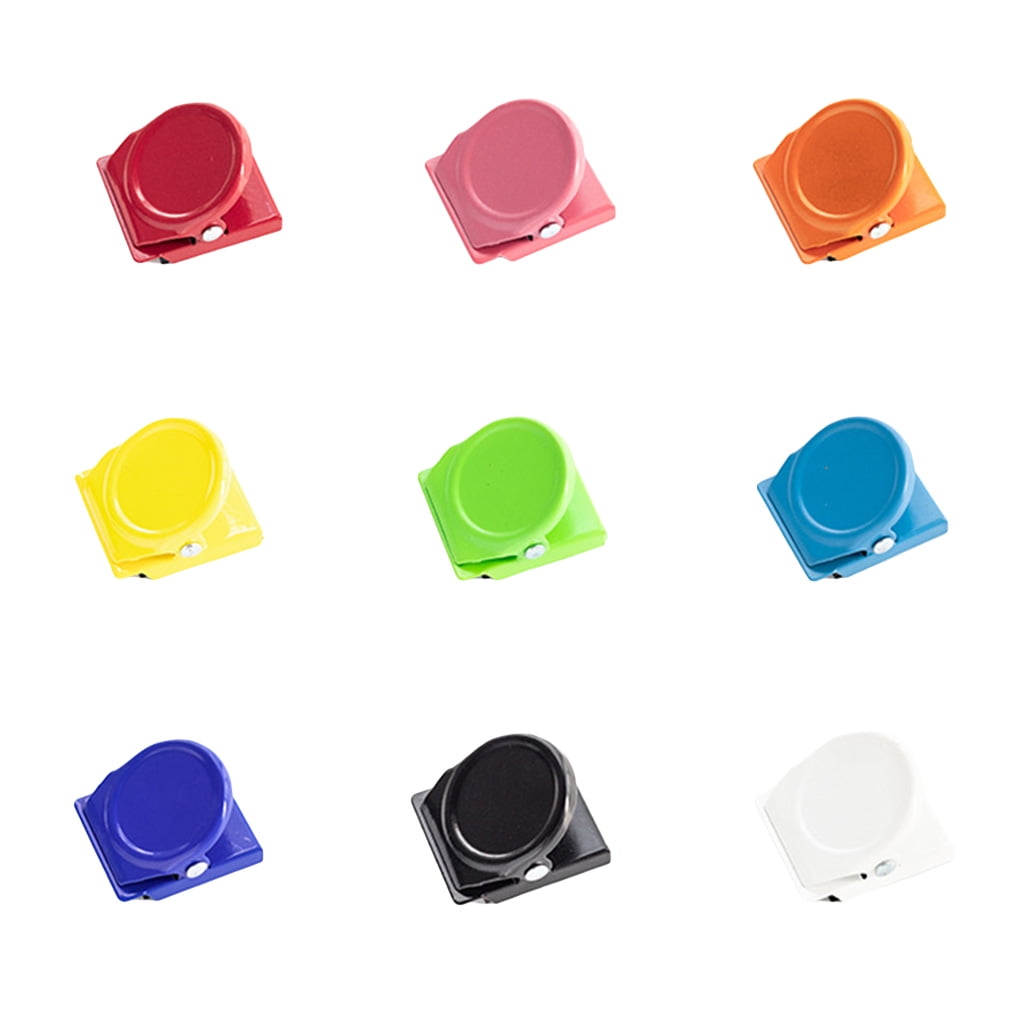 SIEYIO Classic Colored Magnetic Memo File Metal Clamp for Classroom ...
