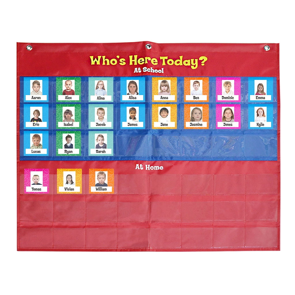 SIEYIO Classroom Management Pocket Chart Classroom Preschool Attendance ...
