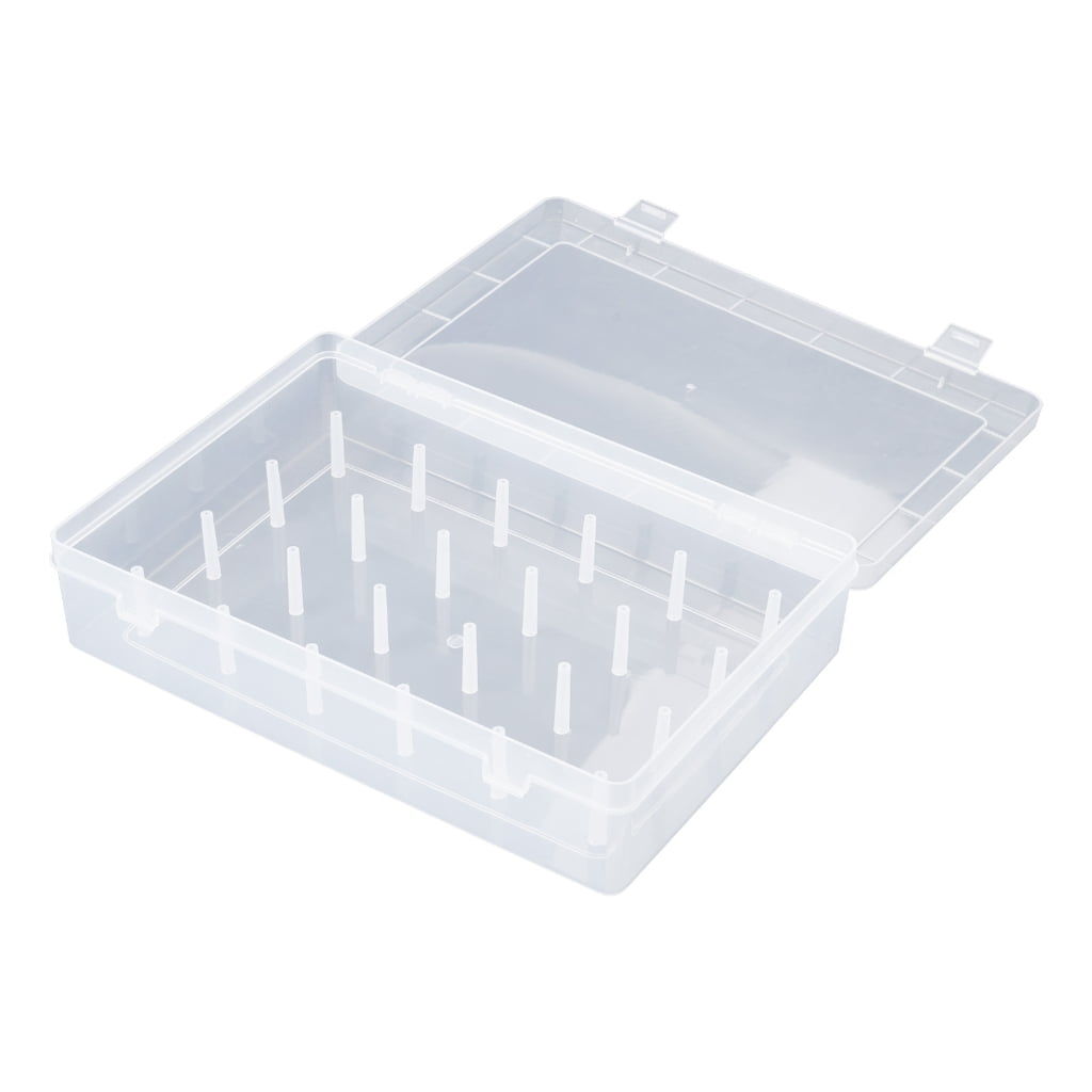 SIEYIO Clear Thread Box 42 Spools Storage Case Sewing Thread Organizers ...