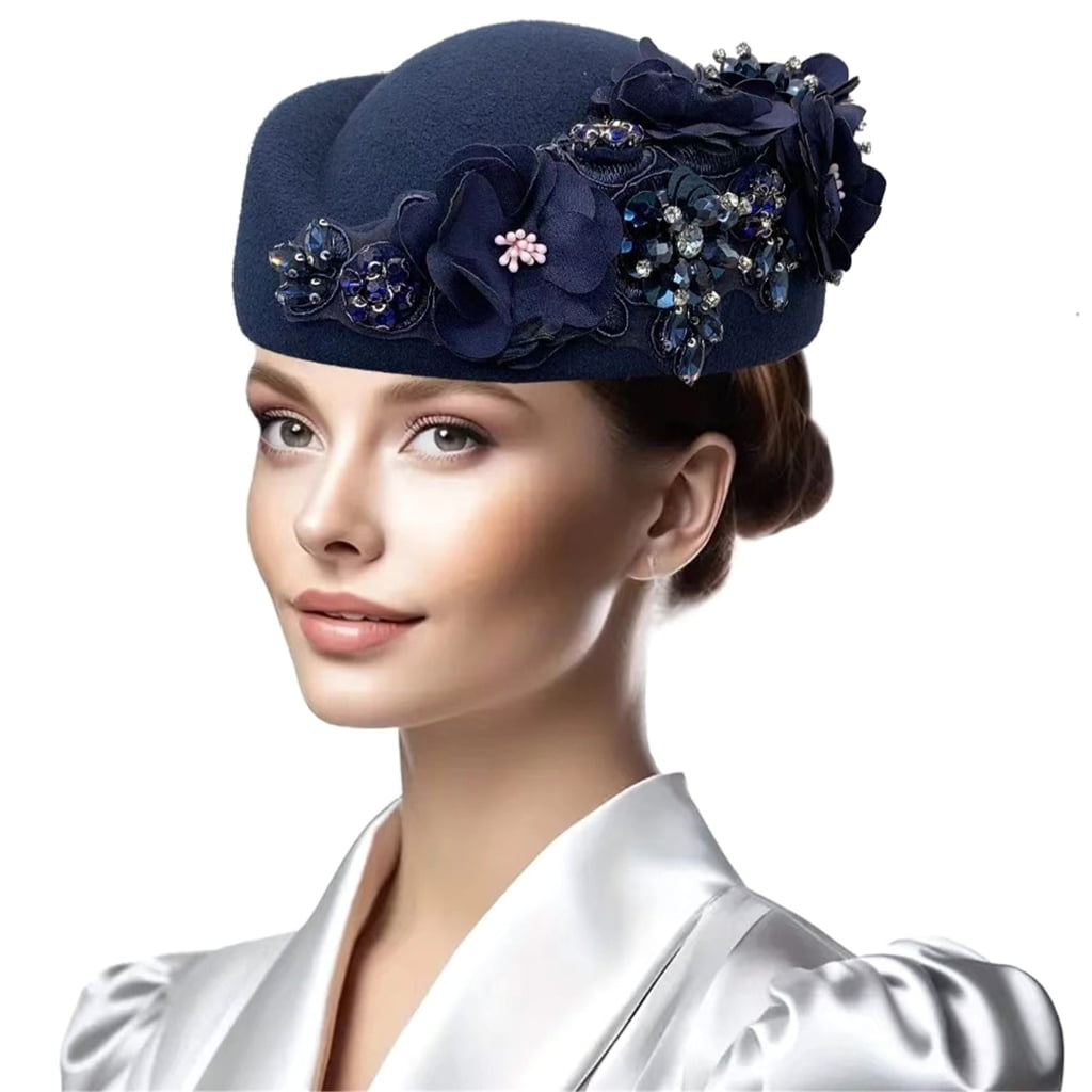 SIEYIO Cocktail Party Fascinator Hat Women Theme Event Beret Hat for ...