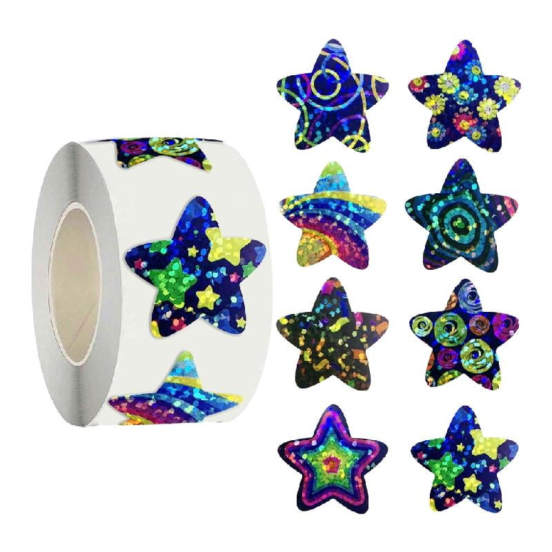 SIEYIO Colorful Star Stickers Roll Ahdesive Labels Roll for Reward ...