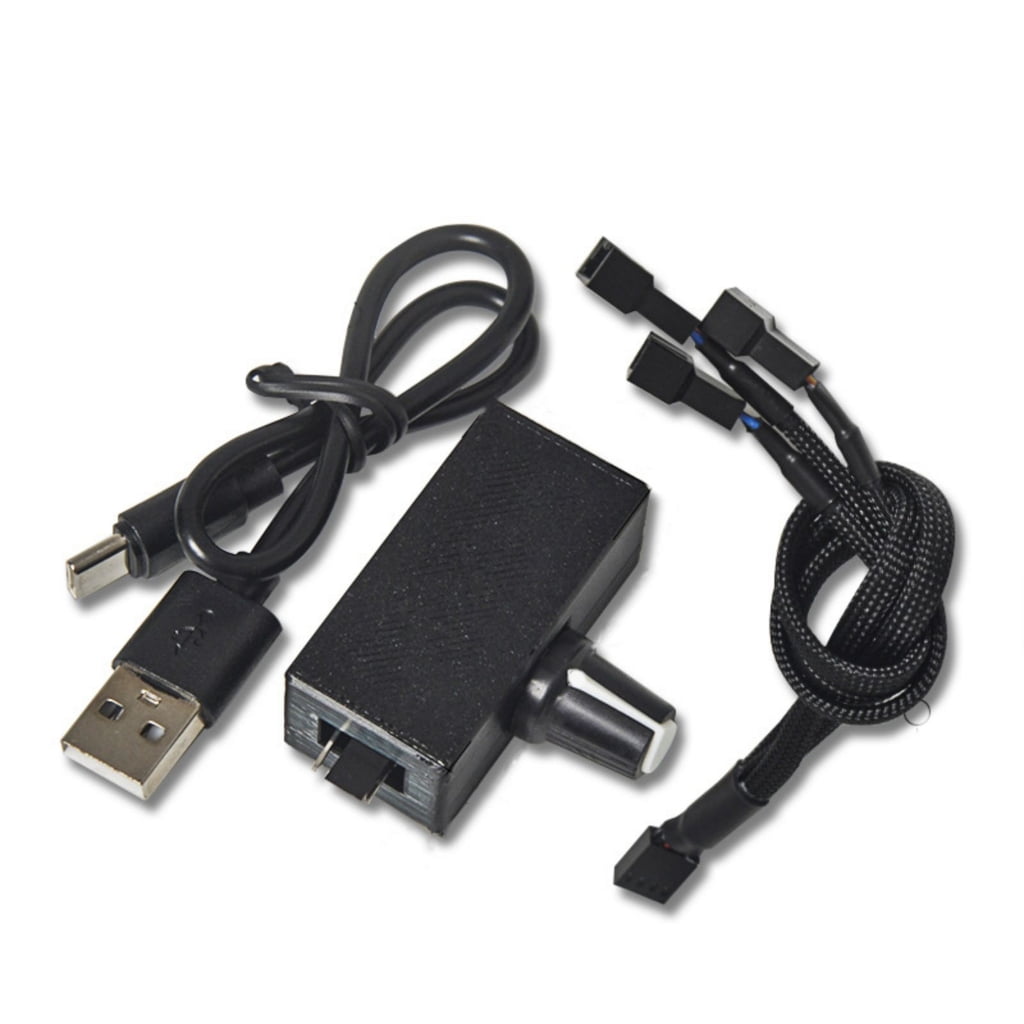 SIEYIO Computer Fan Speed Adjuster USB to 12V 4Pin Connectors 8W Power ...