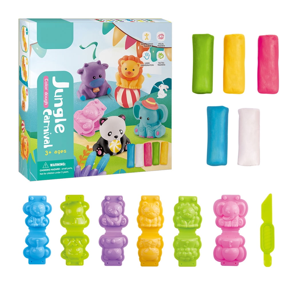 SIEYIO DIY Playdough Toys Set Six Different Themes Creations Tools Set ...