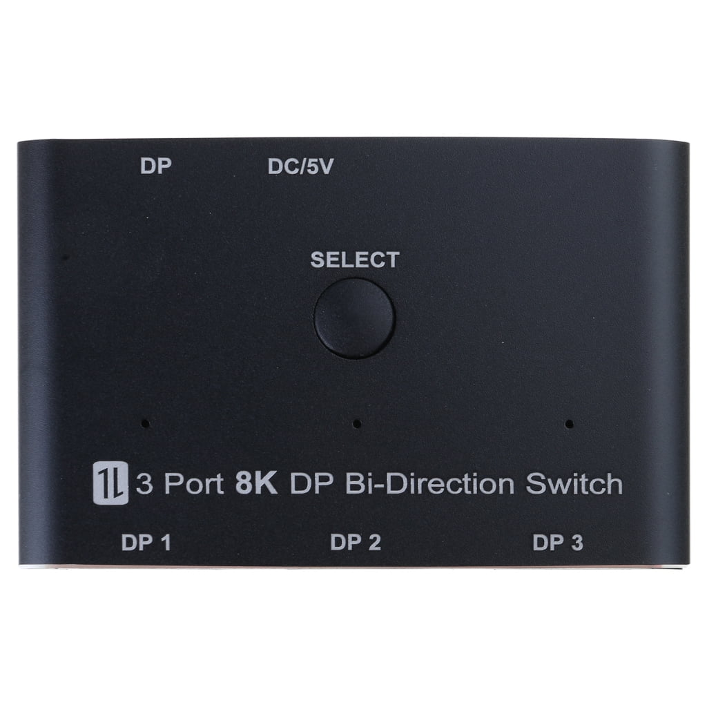 SIEYIO DP1.4 Splitter Adapter DisplayPort 1.4 Selector Switcher Box for Triple Monitors ...