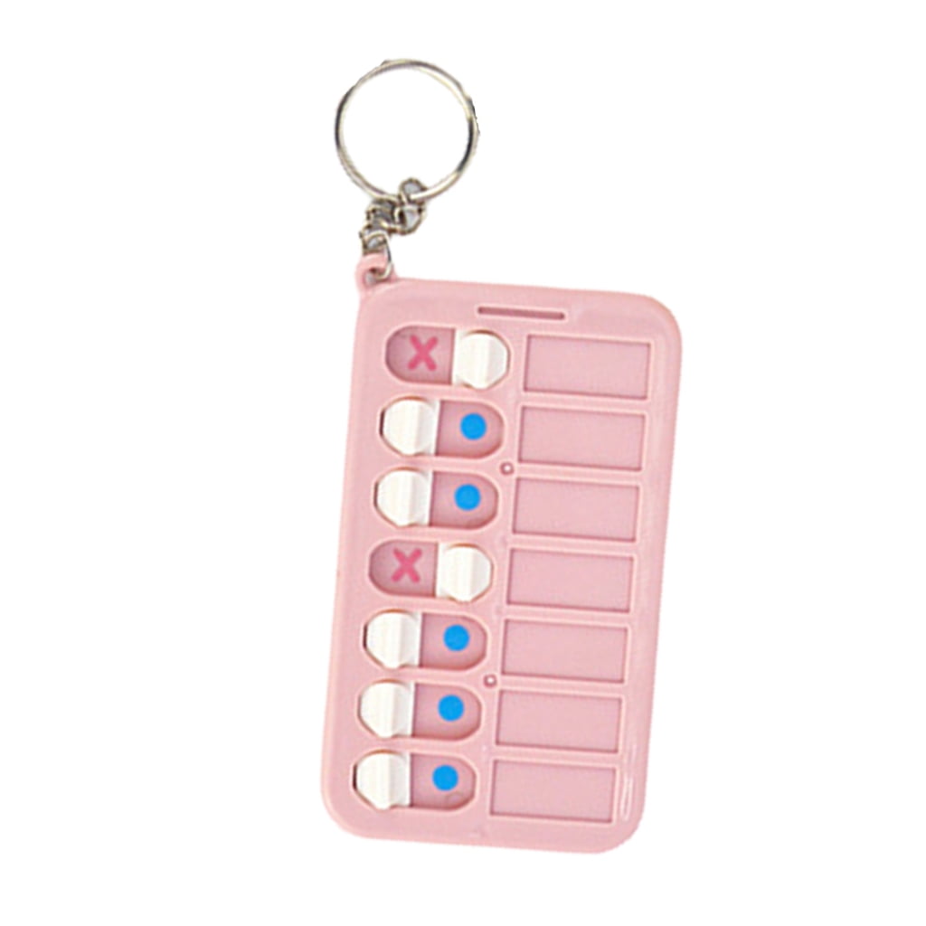 SIEYIO Daily Schedule Keyring Chore Chart Keychains Elderly Reminder ...