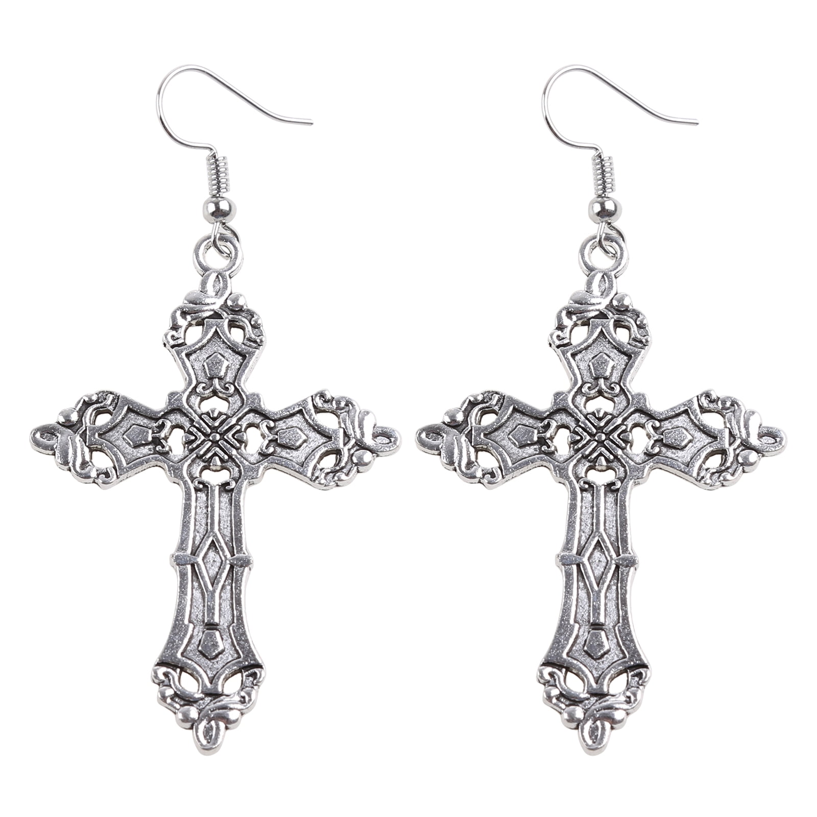 SIEYIO Dangle Drop Earring European American Baroque Cross Ear Hooks ...