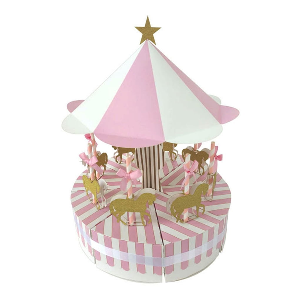SIEYIO Delicate Carousels Paper Candy Box Sweet Boxes Party Favor Treat ...