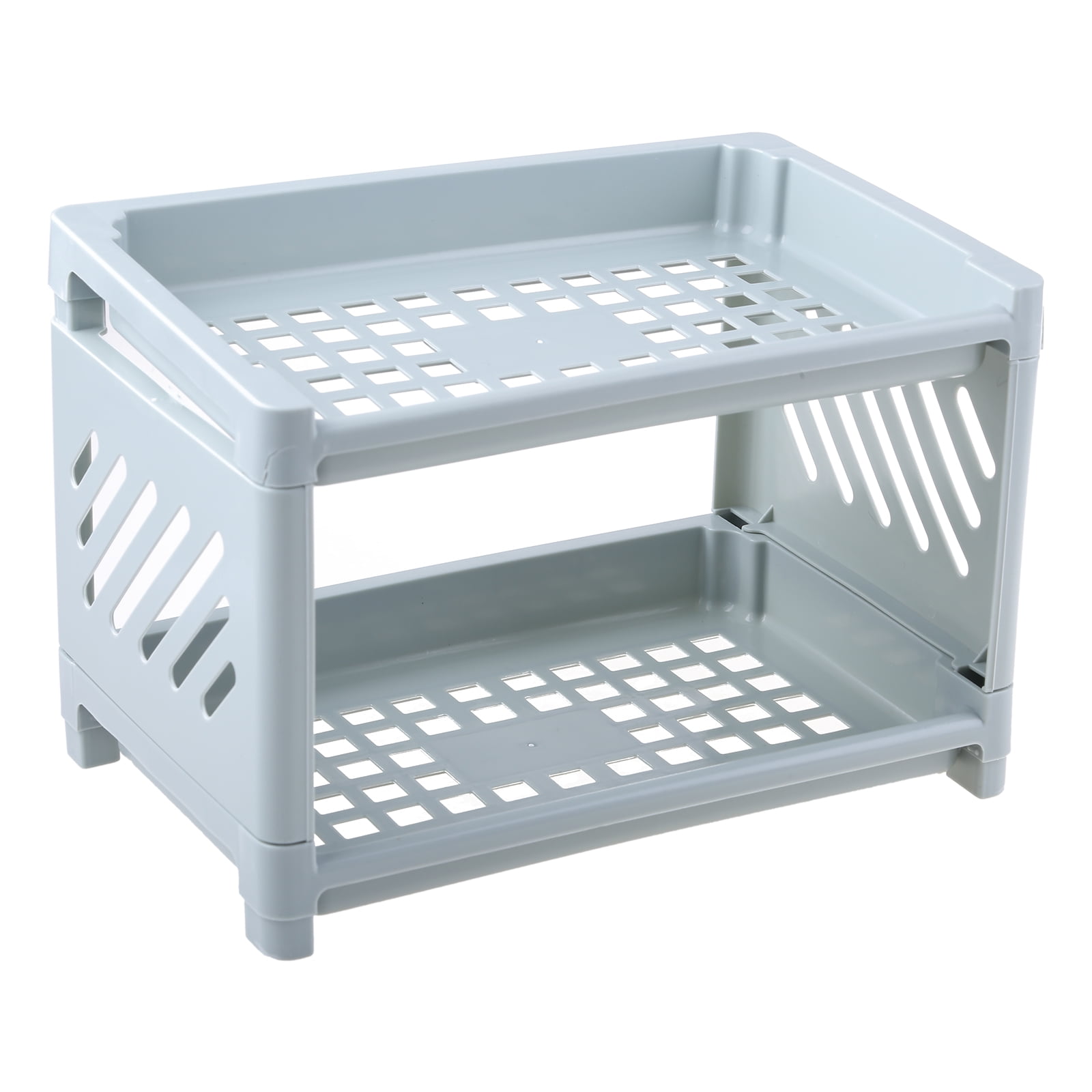 SIEYIO Double Layer Hollow Shelf Plastic Cosmetics Desktop Finishing ...