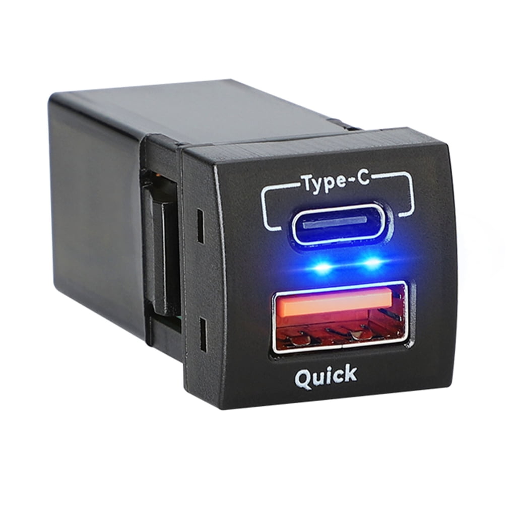 SIEYIO Double Port Car Charger Fast Charging Adapter QC3.0 USB A PD30W ...