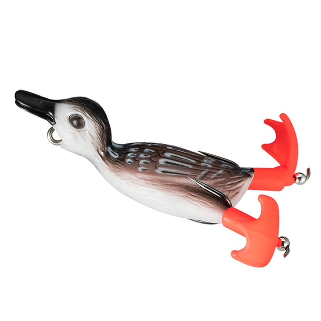 SIEYIO Duck Lure Soft Baits Fishing Lures Double Hooks Duck Topwater ...
