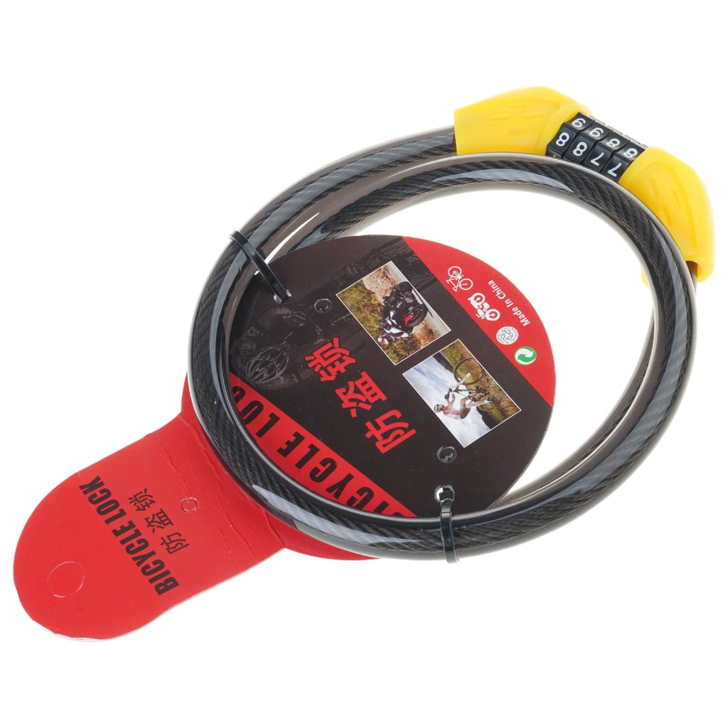 SIEYIO Durability Steel Cable Lock Bike Combination Lock Code Security ...
