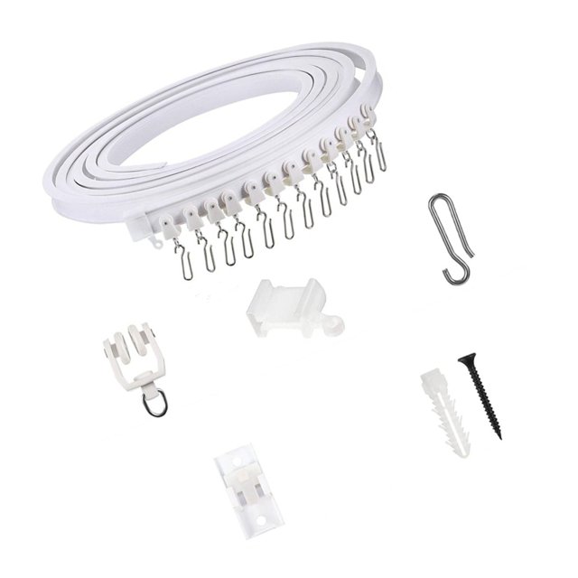 SIEYIO Easy Installation Bendable Curtain Track Kits 1/2/3/5Meter ...